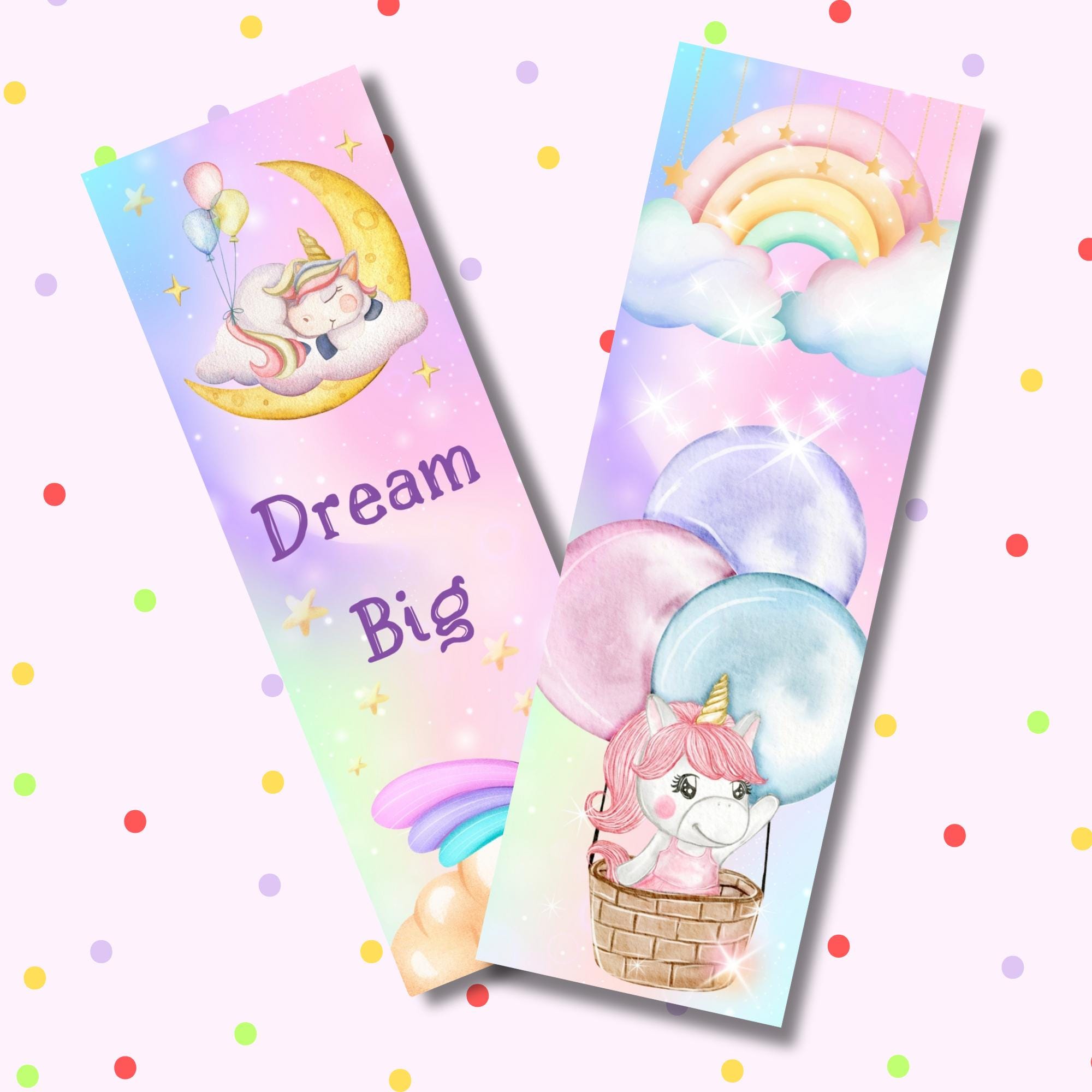 Cute Printable Unicorn Bookmarks Digital Download JPG Kids Bookmarks ...