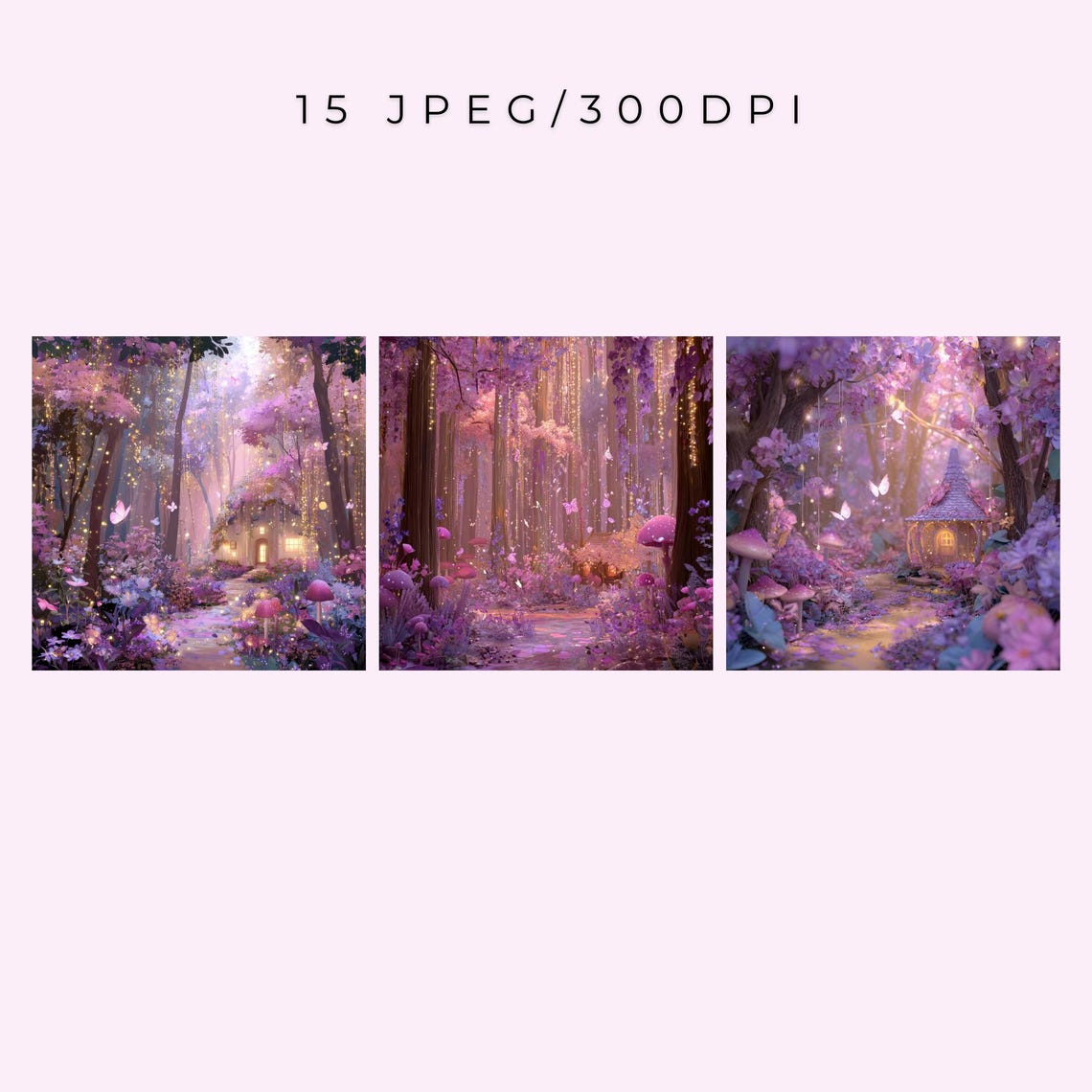 Enchanted Fantasy Forest Digital Papers Magical Forest Digital Papers ...