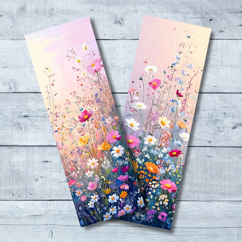 Spring Flowers Printable Bookmarks Wildflower Bookmarks Digital ...