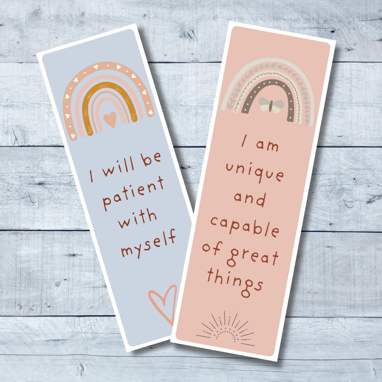 Affirmation Printable Bookmarks Boho Bookmarks Digital Download ...