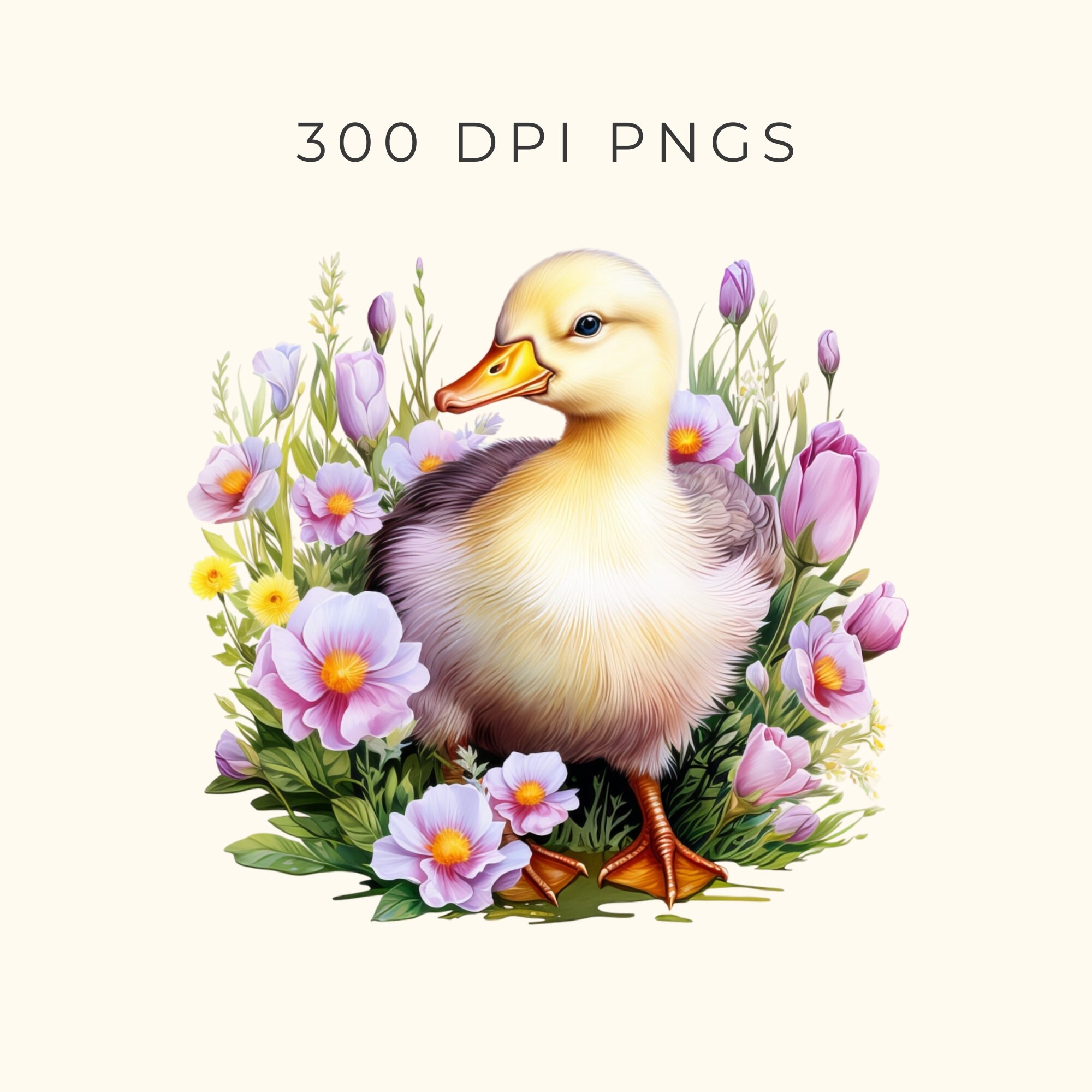 Ducklings Clipart Set, Cute Fluffy Ducklings Clipart, Baby Ducks Bundle ...