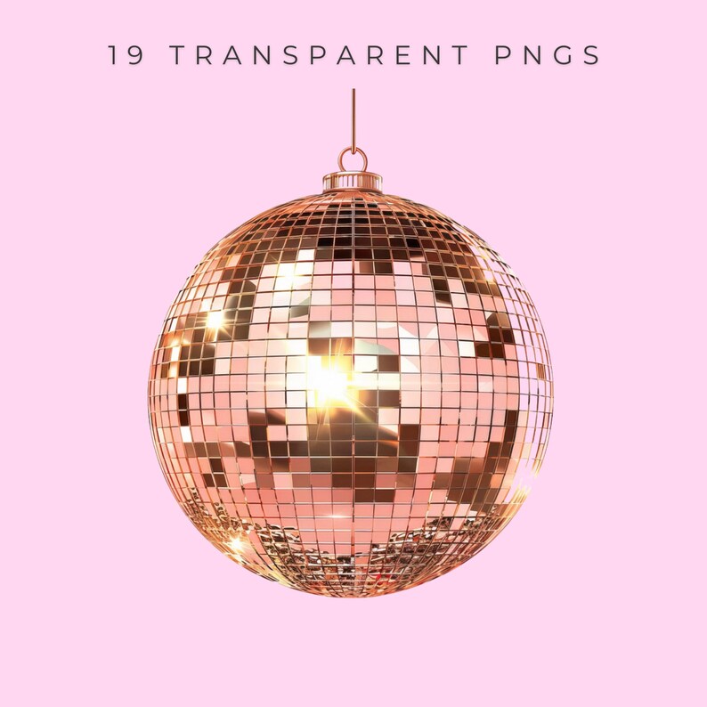 Disco Ball Clipart Set Disco Ball Glitter Collection Mirror Balls PNG ...