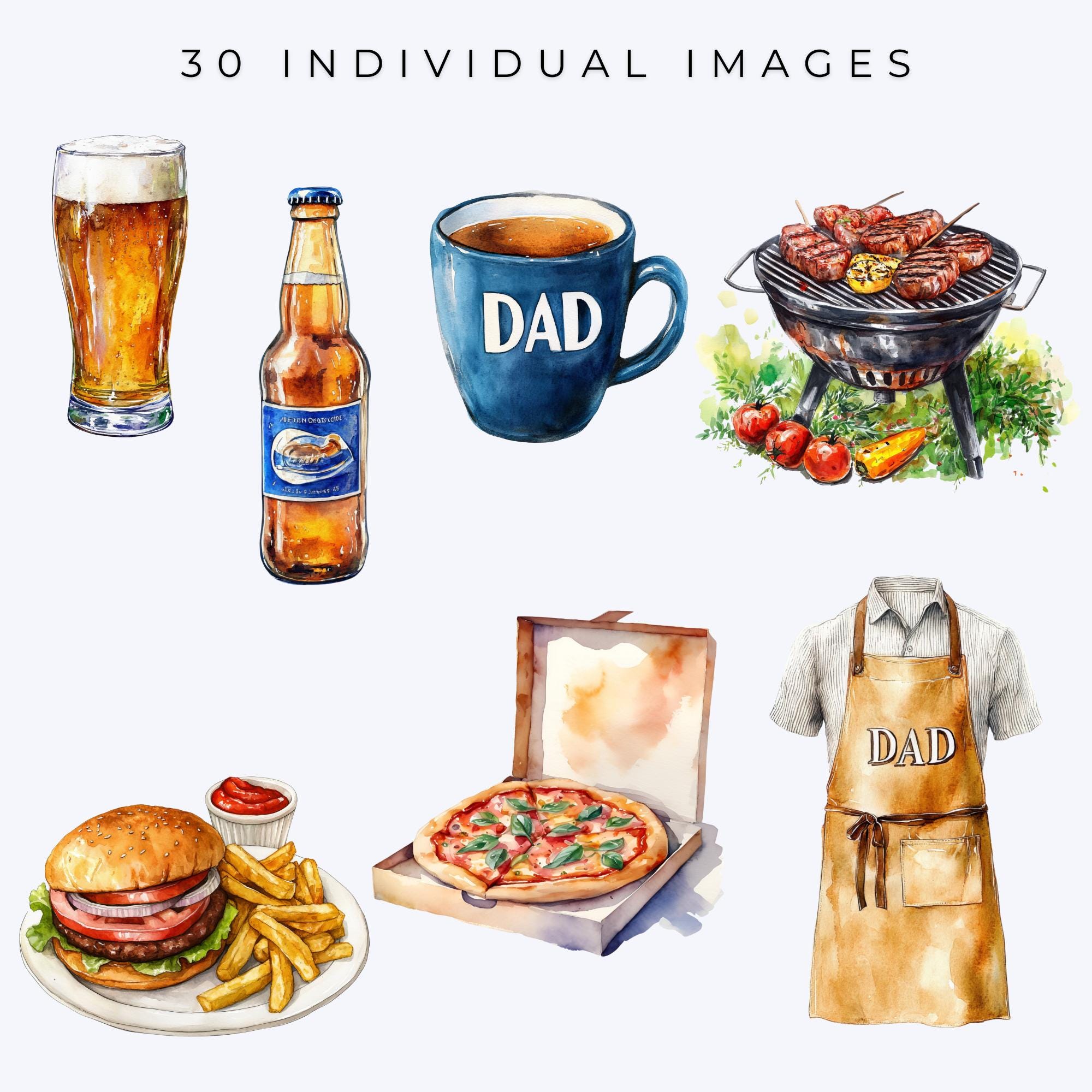 Father's Day Clipart Watercolor Father's Day PNG Clipart Father and ...