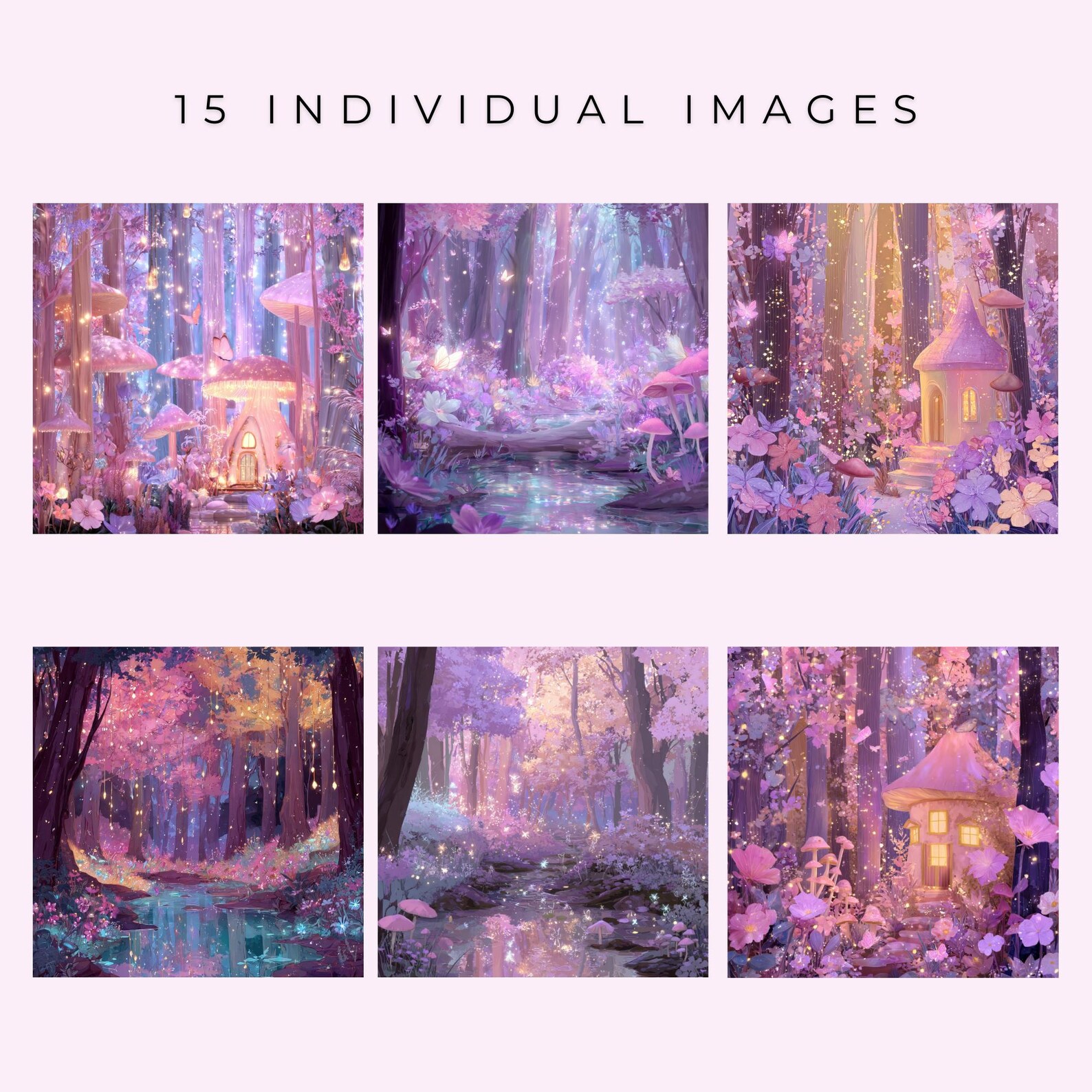 Enchanted Fantasy Forest Digital Papers Magical Forest Digital Papers ...