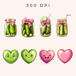 Happy Pickle Clipart Cute Pickles Clipart PNG Dill Pickle Clipart Funny ...