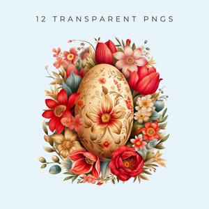 Floral Eggs Clipart , Easter Egg PNG , Easter Clipart, Floral Easter ...