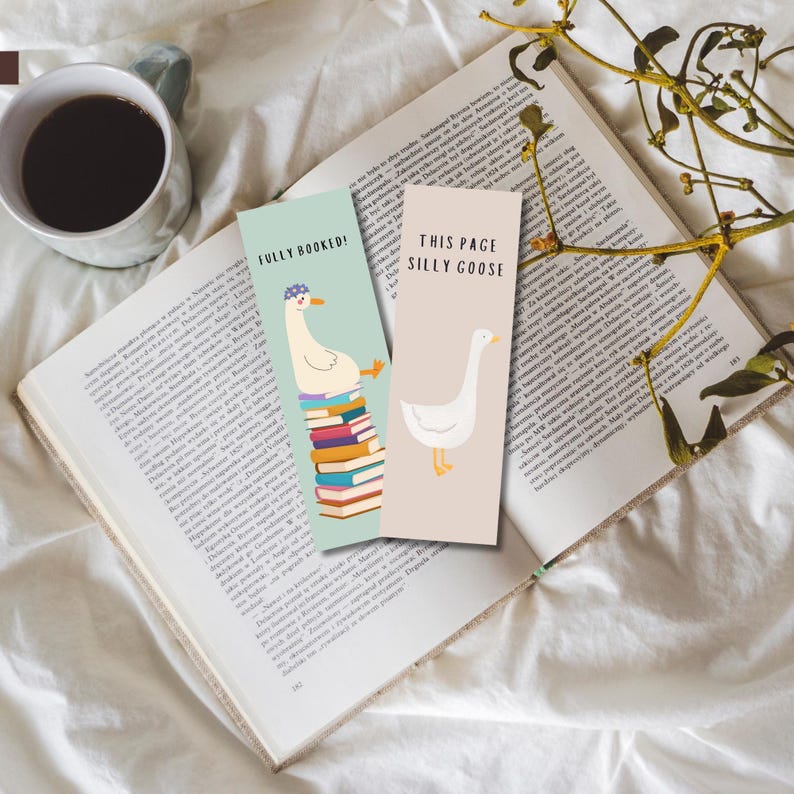 Silly Goose Printable Bookmarks Cute Printable Bookmarks Childrens ...