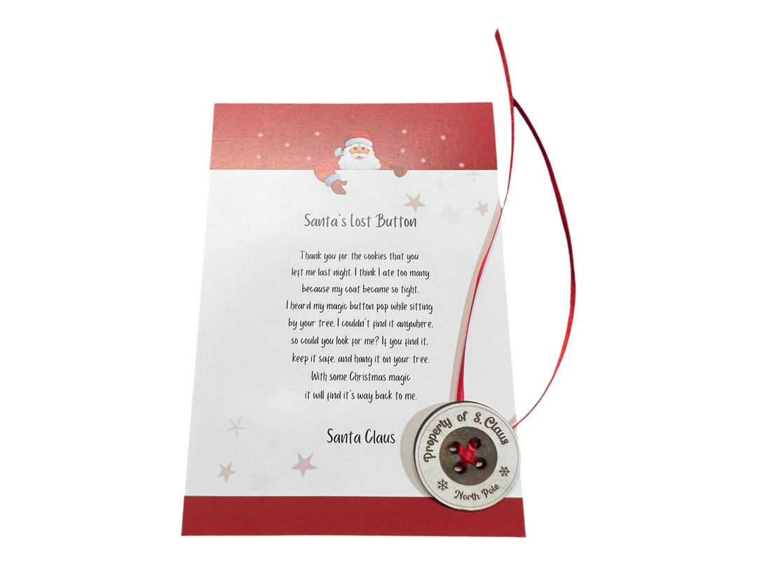 Santa's Lost Button - Etsy