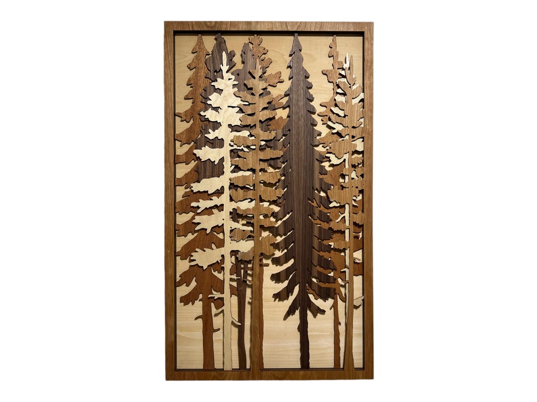 Layered Trees Wall Hanging Medium (vertical) - Etsy