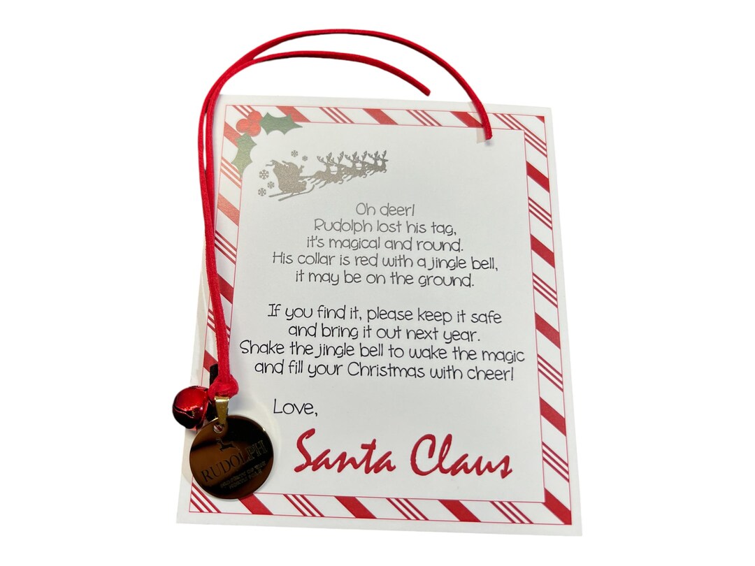 Rudolph's Lost Tag - Etsy