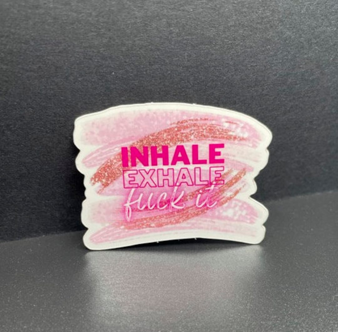 Inhale Exhale Sticker, Book Sticker, Kindle Sticker, Bookish, Decal for ...