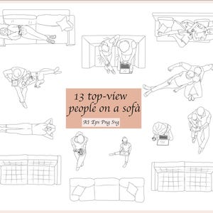 Top-view Flat Vector People Bundle - Pack of 148 Illustrations - AI ...