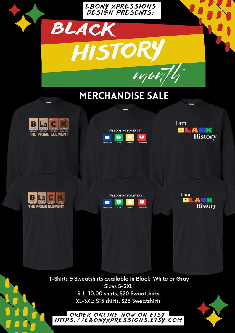 Black History Month HBCU Support T-shirt - Etsy