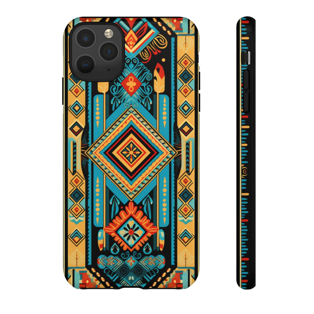 Tribal Patterns and Geometric Shapes Symmetry Art Phone Case iPhone 15 ...