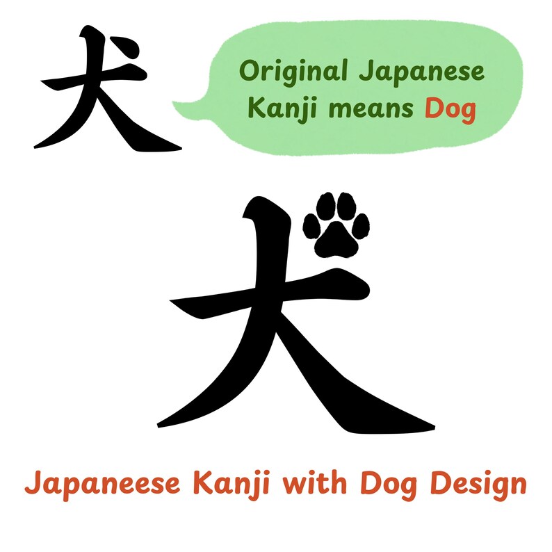 Japanese Baseball Cap Embroidery Japanese Kanji Gift for Friend Dog ...