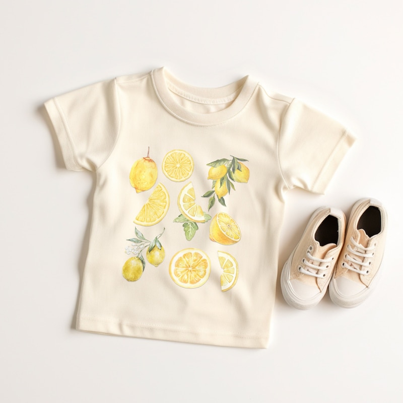 Lemon Print Toddler Tee - Etsy