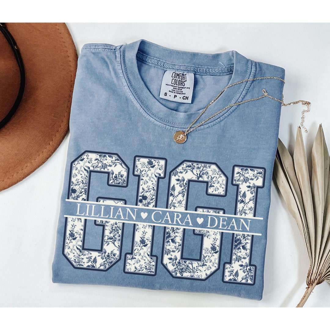 Custom Comfort Colors® Gigi Shirt, Custom Toile Gigi Shirt, Retro Gigi ...
