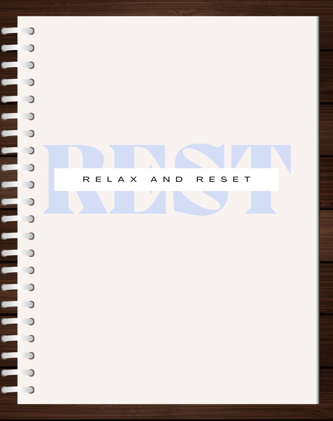 Rest Relax and Reset Self Care Journal - Etsy