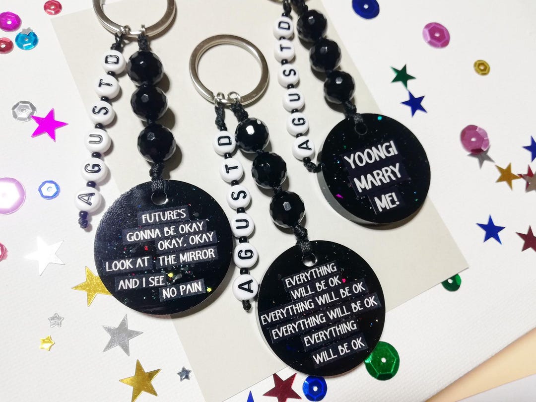 Agust D Lyrics Keychain, BTS Army Fan Gift, Suga Merch, Jimin, Jungkook ...