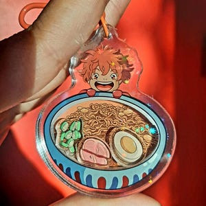 Japanese Anime Fish Girl Shaker Keychain | Ramen Shaker Charm - Etsy