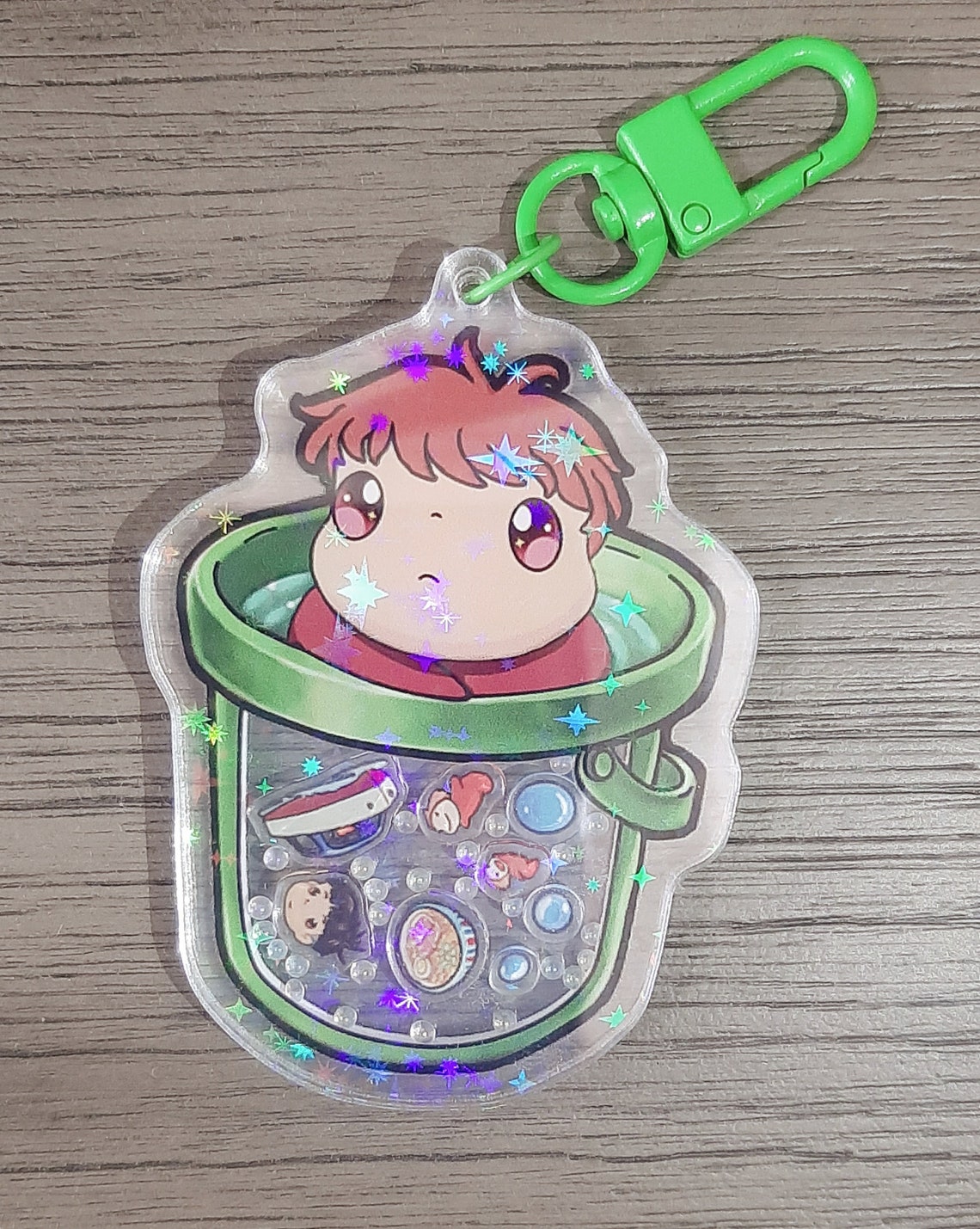 Anime Goldfish Princess Shaker Keychain Fish Girl Kawaii Gift - Etsy