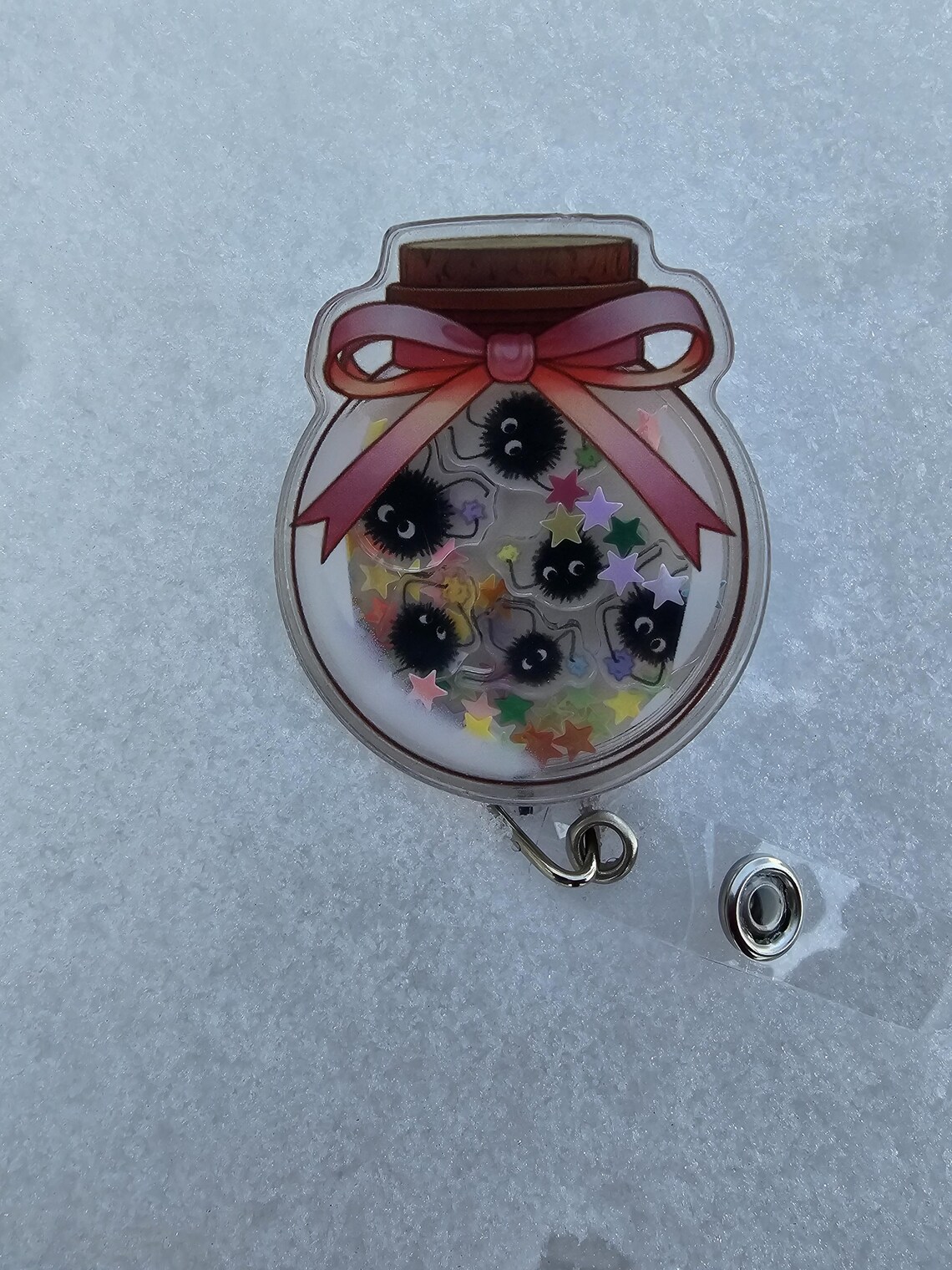 Soot Sprite Shaker Badge Reel | Anime Spirit ID Badge Holder - Etsy