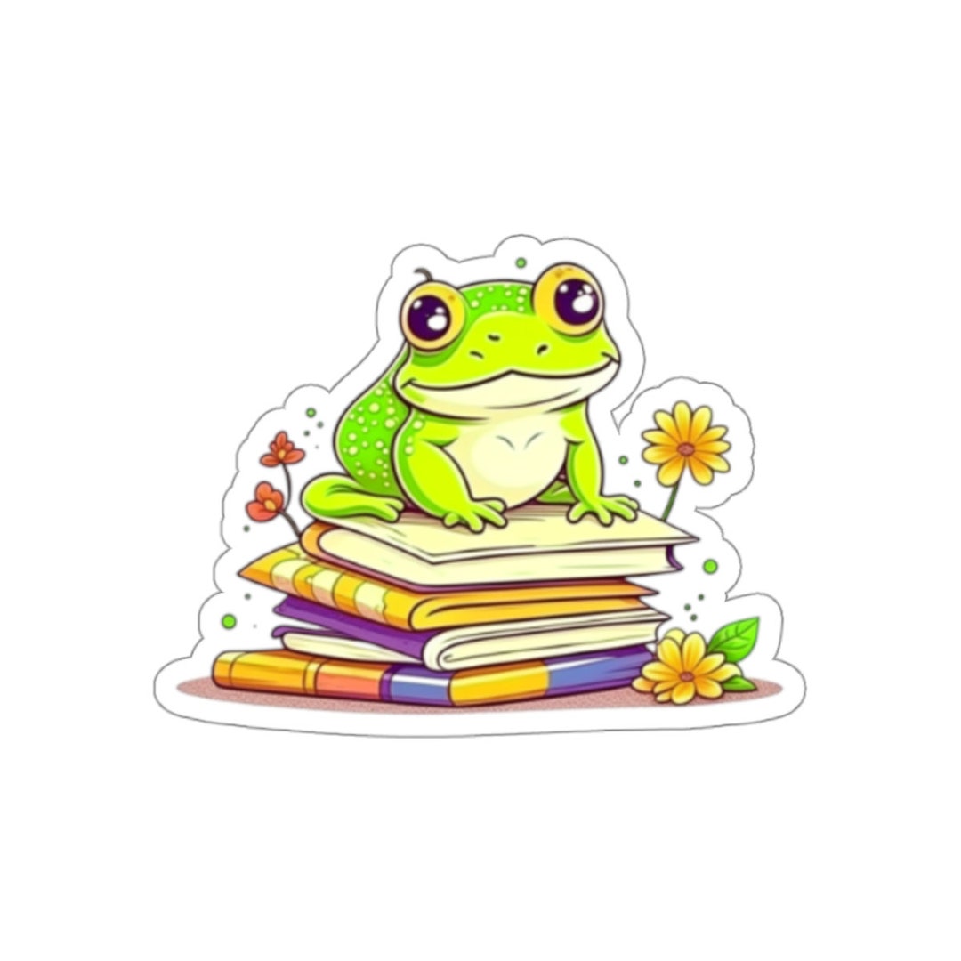 Fat Frog Sticker, Frog Lover Gift, Kawaii Frog Sticker, Journal Decals ...