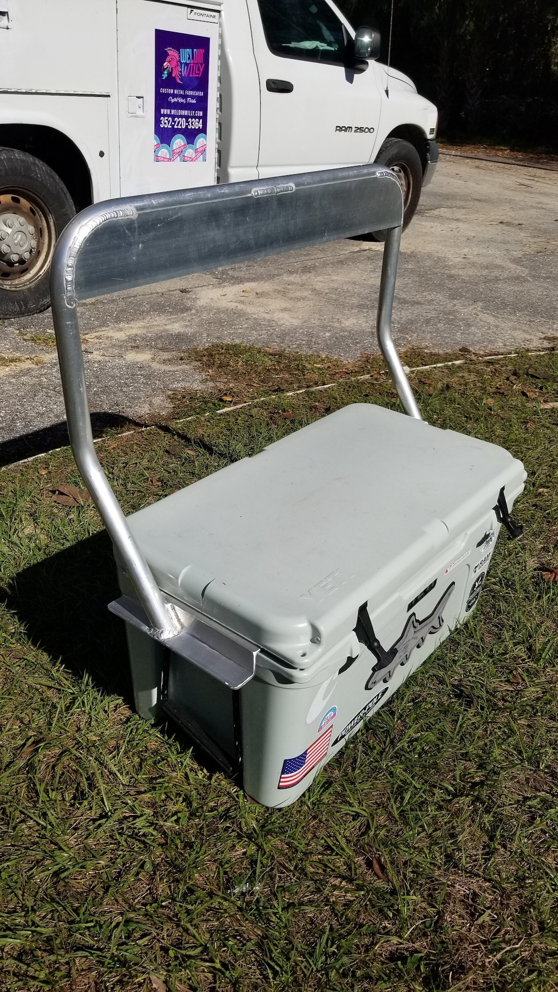Cooler Backrest Grab Bar Custom Built All Aluminum, Can Build for Yeti ...