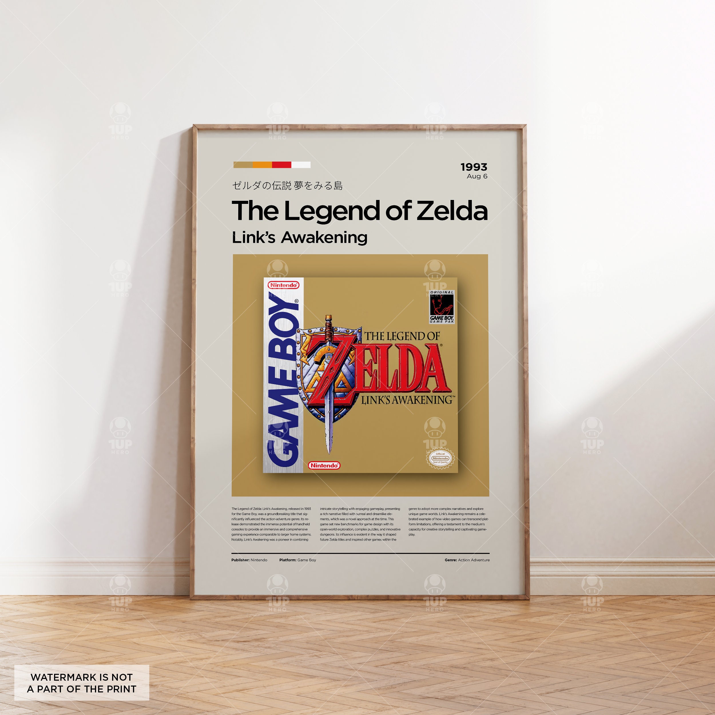 Zelda Poster, Game Boy Poster, Nintendo Poster, Links Awakening Poster ...