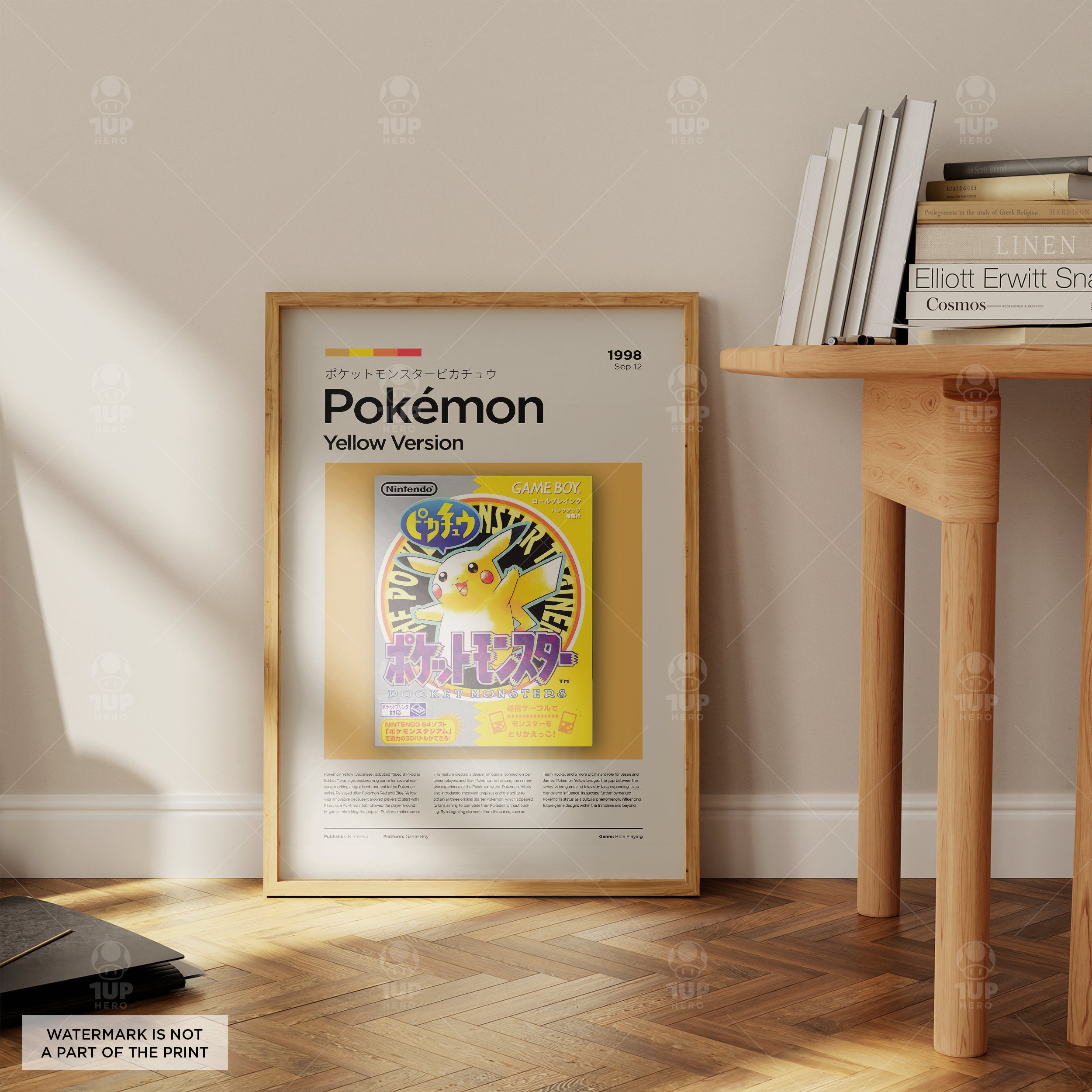 Japanese Pokemon Yellow Poster, Game Boy Poster, Nintendo Poster ...