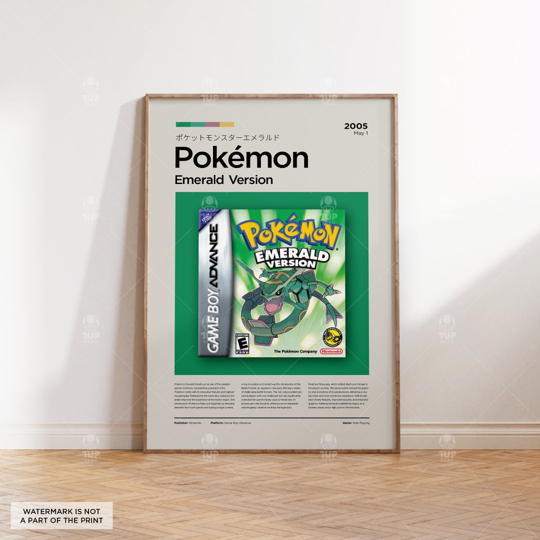 Pokemon Emerald Poster Game Boy Poster Nintendo Poster - Etsy