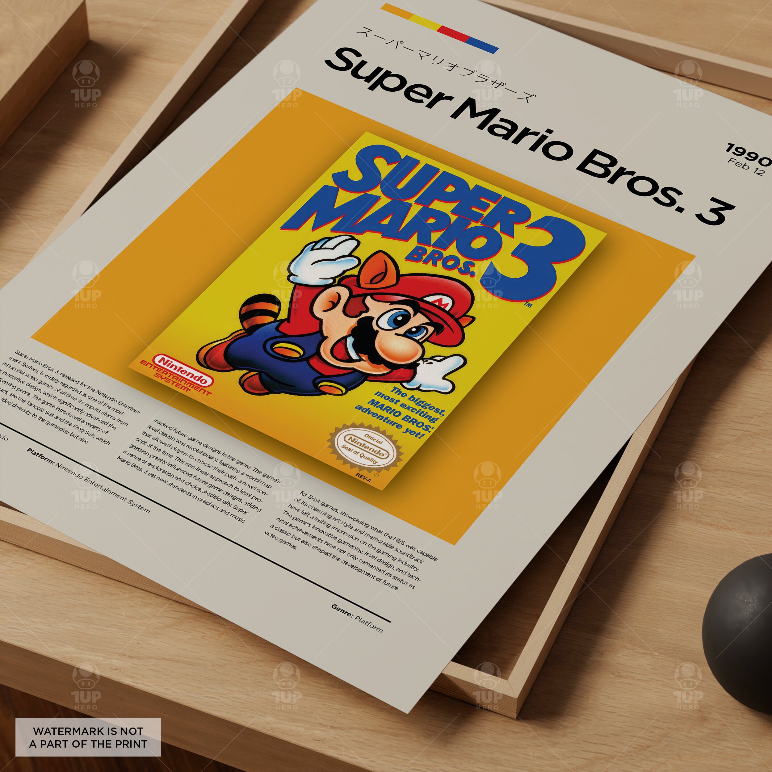 Super Mario Bros 3 Poster, NES Poster, Nintendo Poster, Mario Poster ...