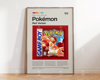 Japanese Pokemon Yellow Poster, Game Boy Poster, Nintendo Poster ...