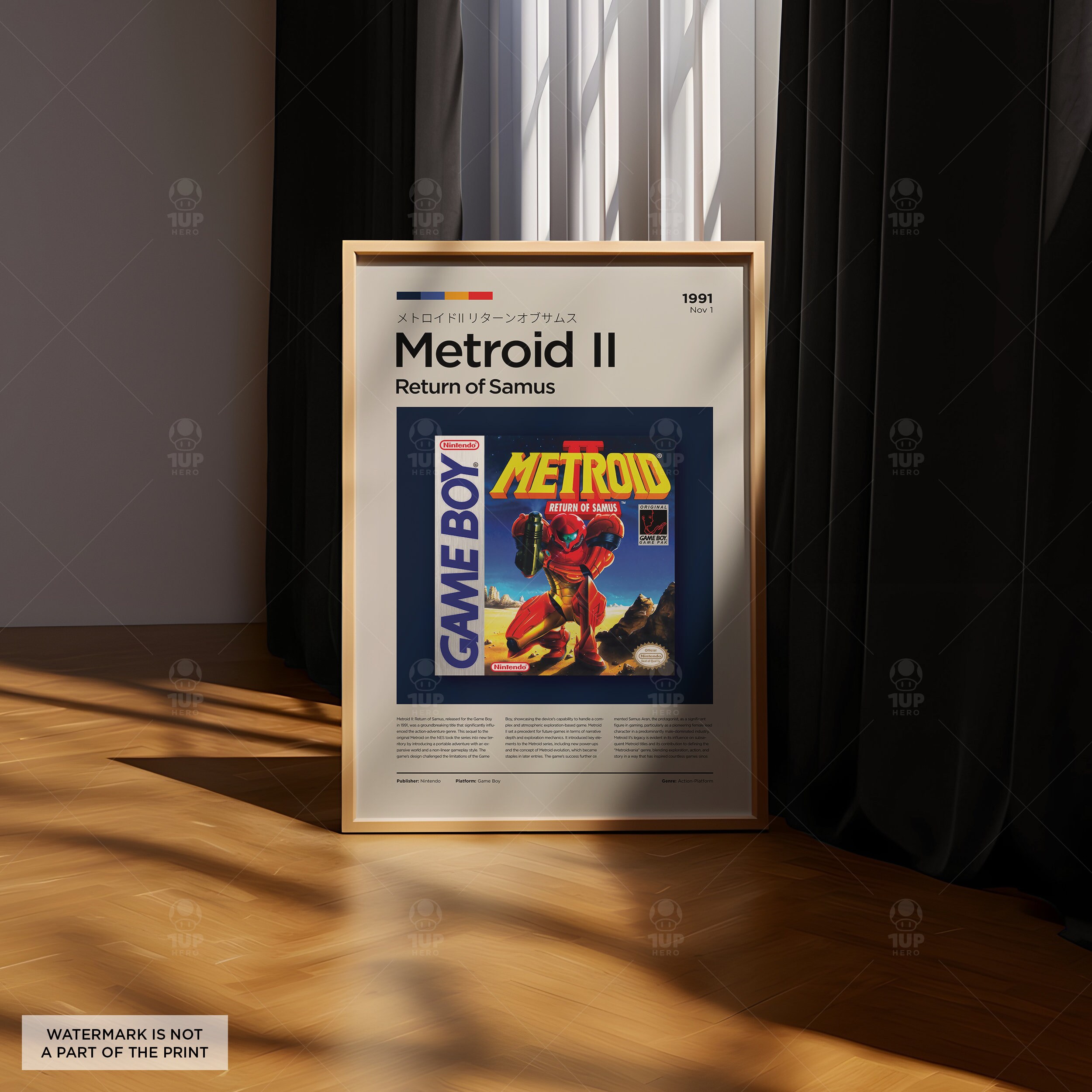 Metroid Poster, Game Boy Poster, Nintendo Poster, Samus Poster, Video ...