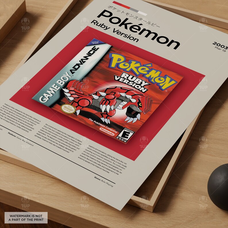 Pokemon Ruby Poster, Game Boy Poster, Nintendo Poster, Groudon Poster ...