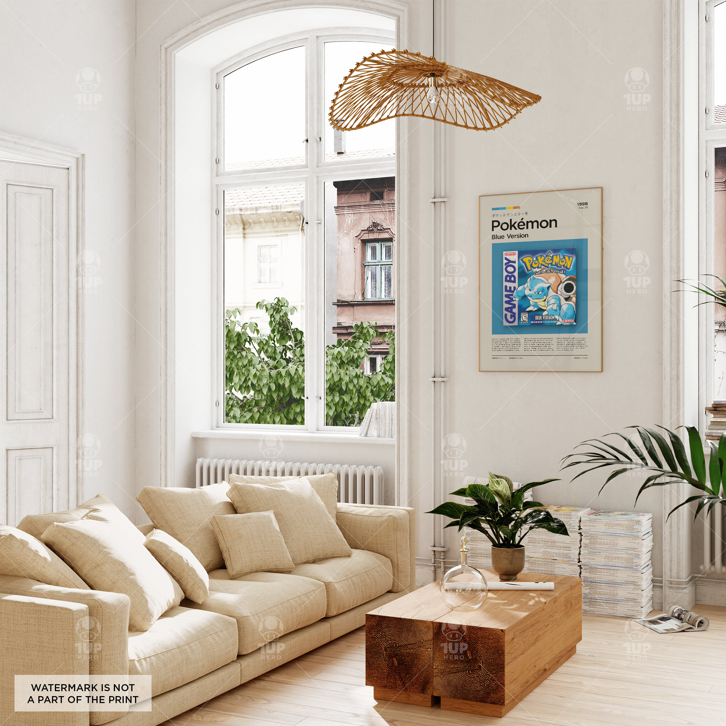 Pokemon Blue Poster, Game Boy Poster, Nintendo Poster, Blastoise Poster ...