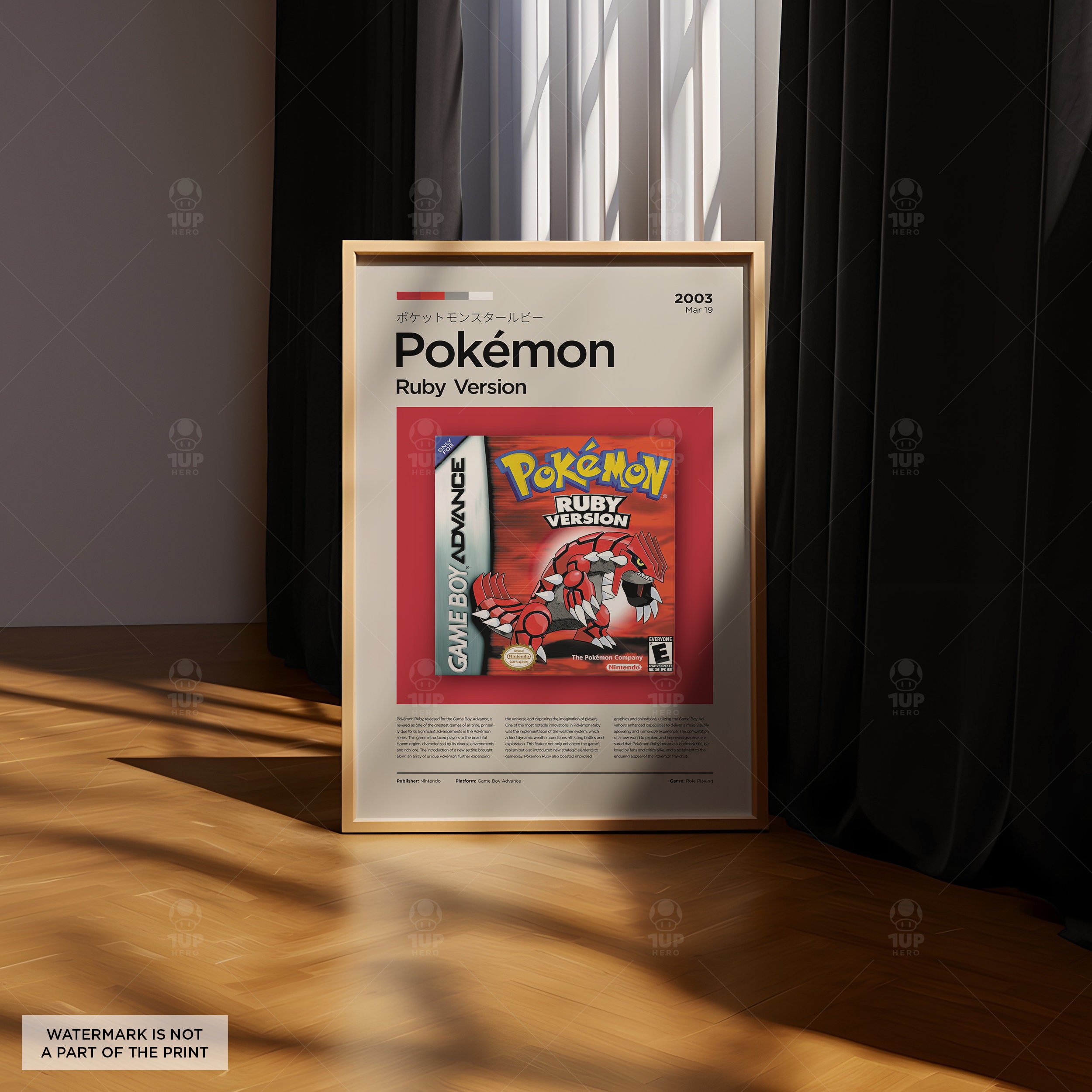 Pokemon Ruby Poster, Game Boy Poster, Nintendo Poster, Groudon Poster ...