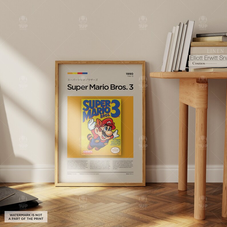 Super Mario Bros 3 Poster, NES Poster, Nintendo Poster, Mario Poster ...