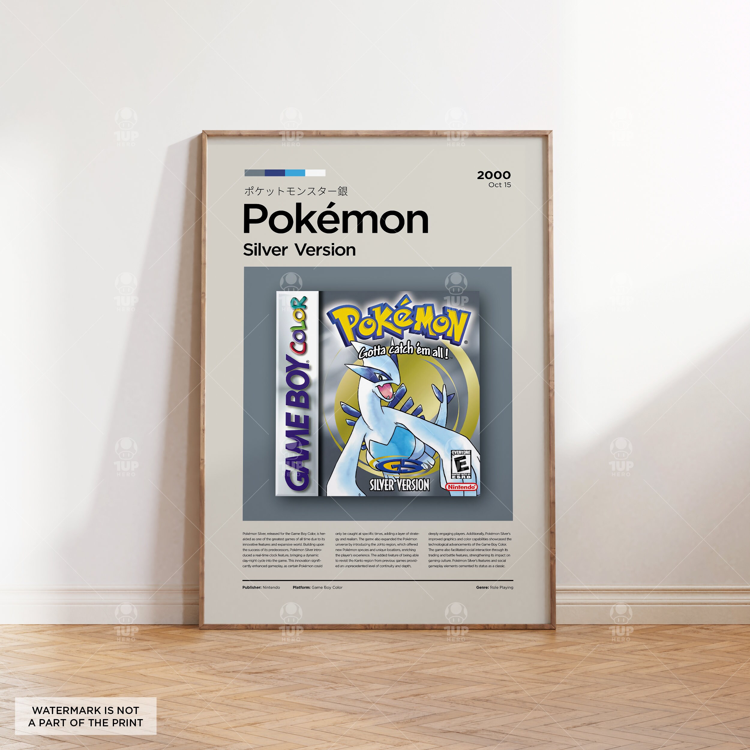 Pokemon Silver Poster, Game Boy Poster, Nintendo Poster, Lugia Poster ...