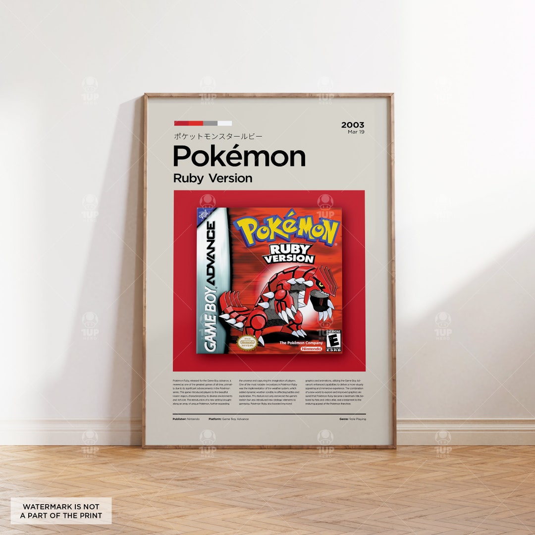 Pokemon Ruby Poster, Game Boy Poster, Nintendo Poster, Groudon Poster ...