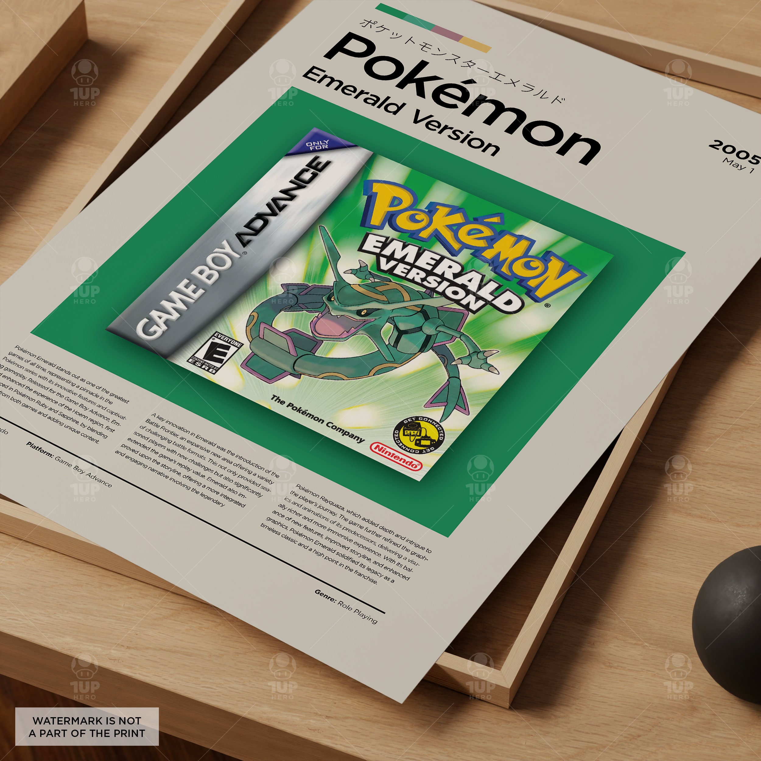 Pokemon Emerald Poster Game Boy Poster Nintendo Poster - Etsy
