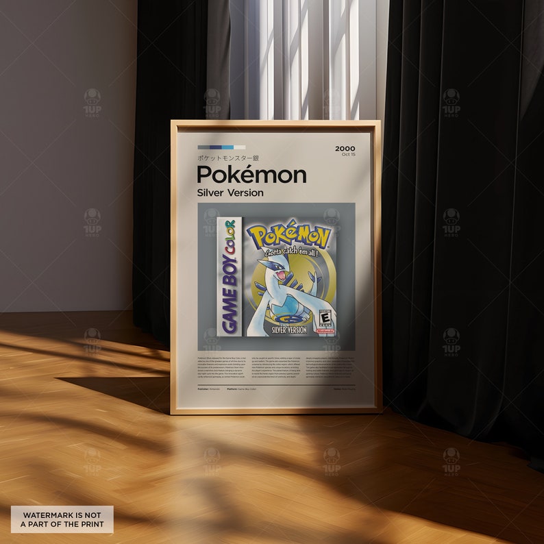 Pokemon Silver Poster, Game Boy Poster, Nintendo Poster, Lugia Poster ...