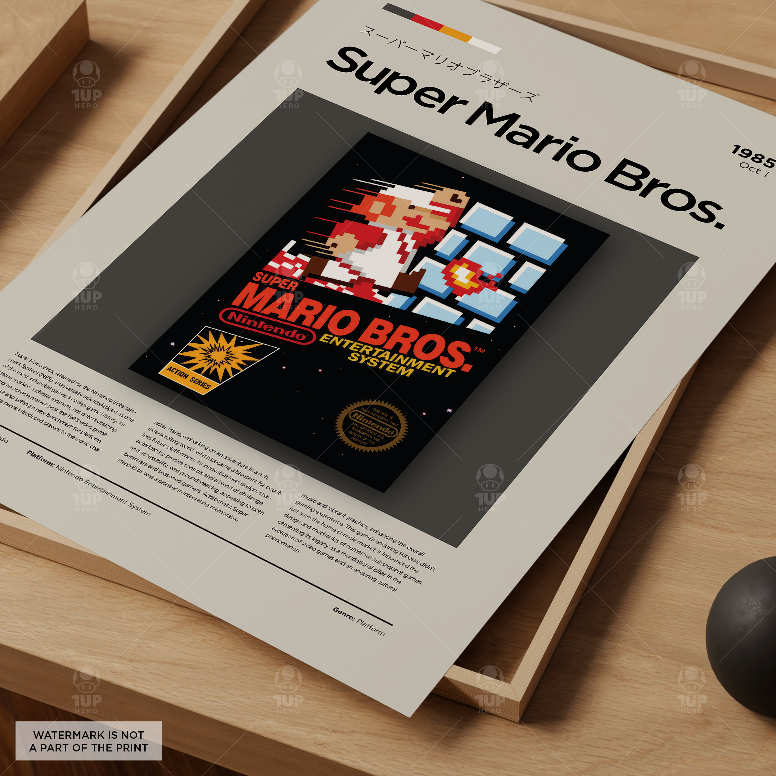 Super Mario Bros Poster, NES Poster, Nintendo Poster, Mario Poster ...