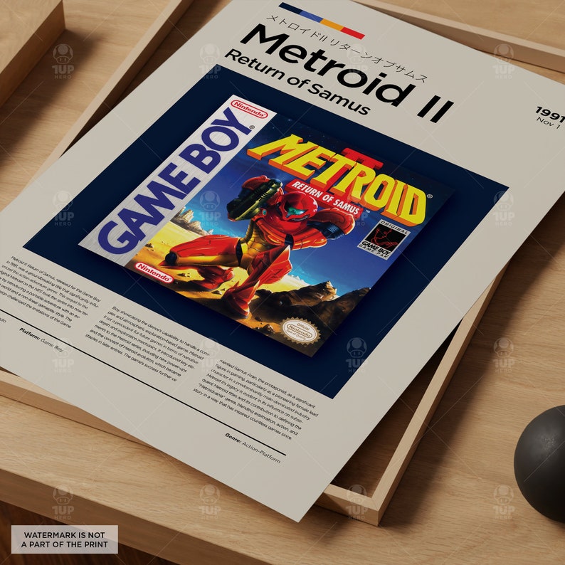 Metroid Poster, Game Boy Poster, Nintendo Poster, Samus Poster, Video ...