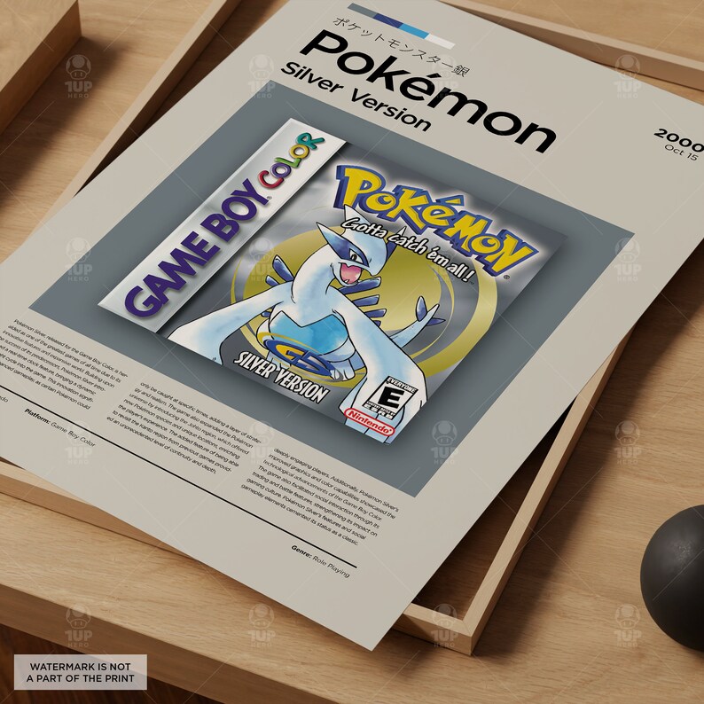 Pokemon Silver Poster, Game Boy Poster, Nintendo Poster, Lugia Poster ...