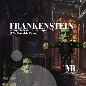 Frankenstein Movable Paper Doll | DIY Paper Craft Kit for Halloween ...