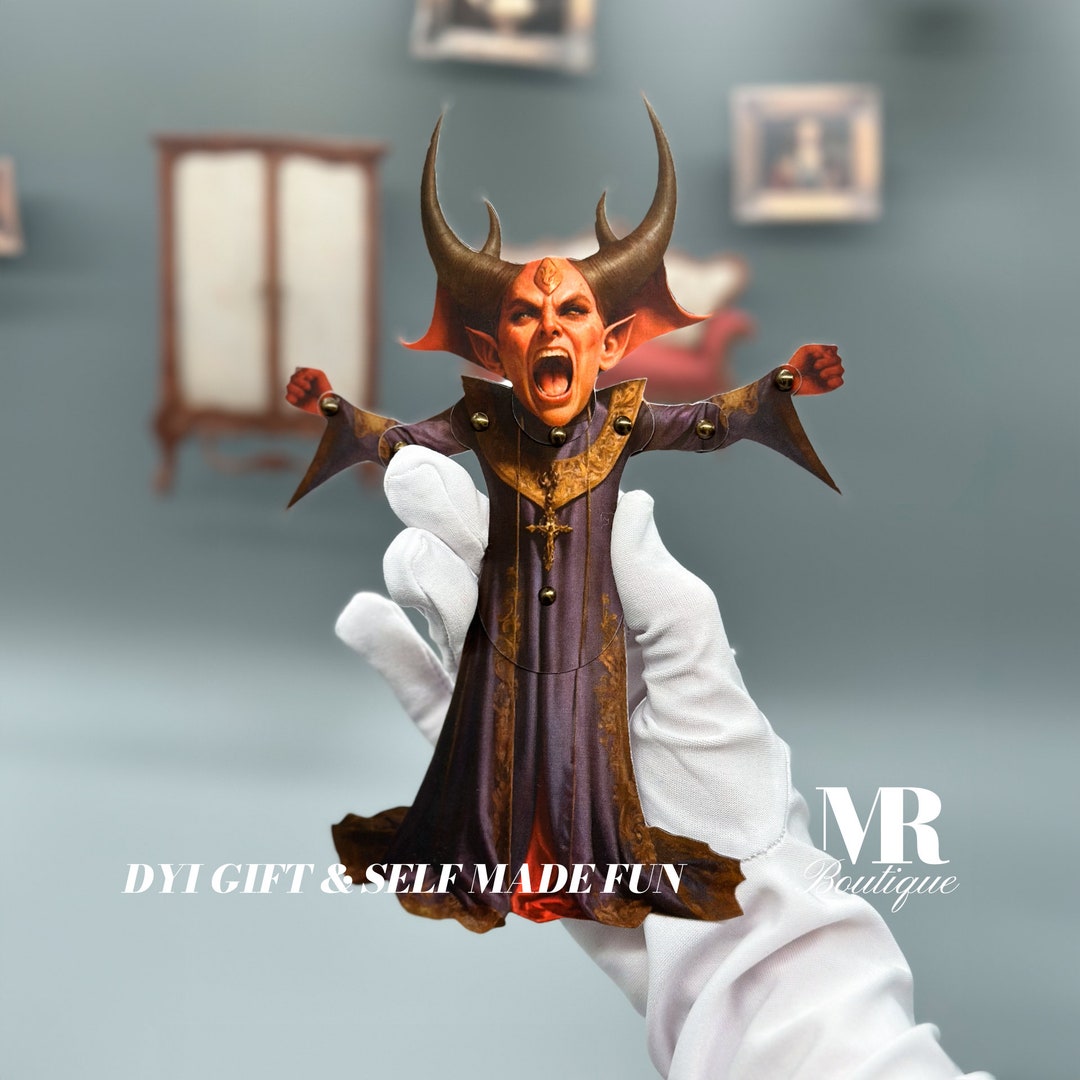 Articulated Inferna Demon Paper Doll, DIY Fantasy Craft, Fiendish ...