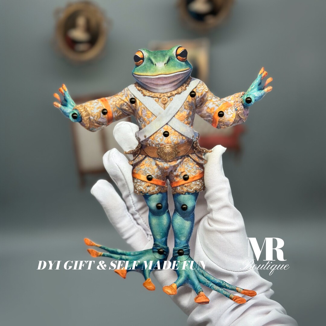 Croak Defender Movable Paper Doll DIY Gift, Handmade Frog Toy, Fun ...