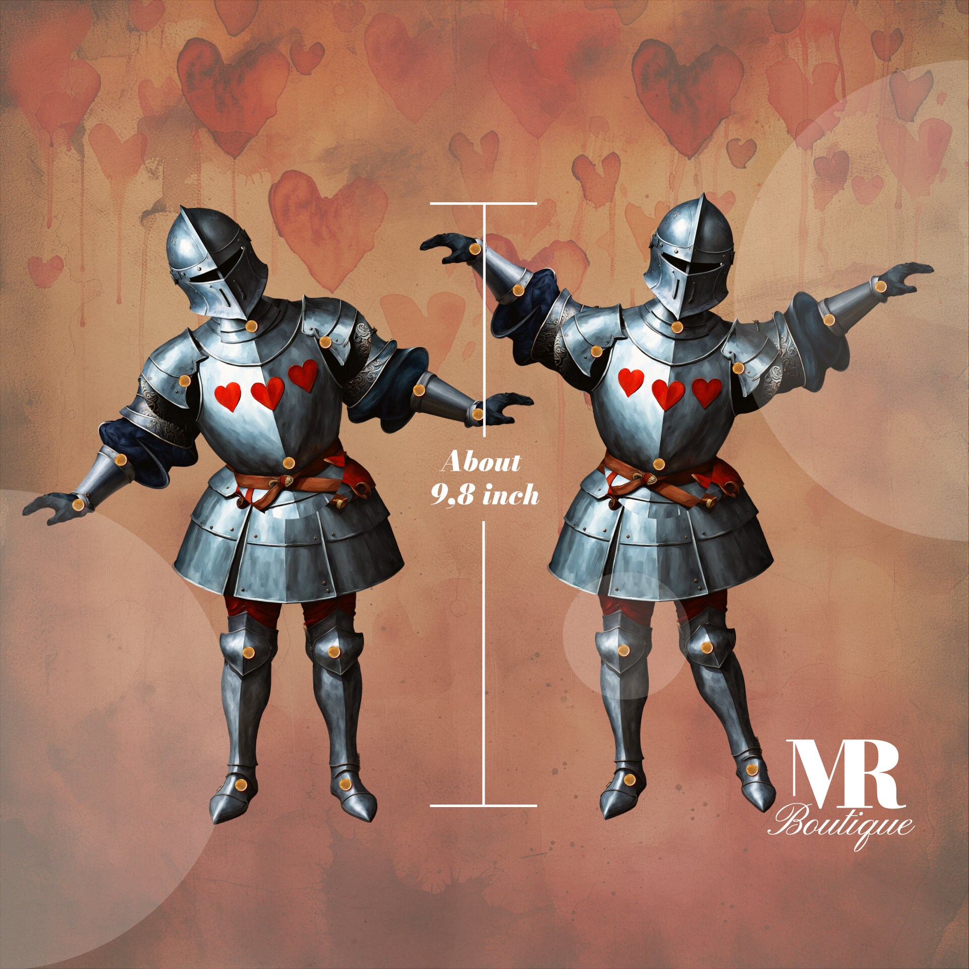 Heart Defender Knight Doll Handmade DIY, Movable Medieval Toy With ...