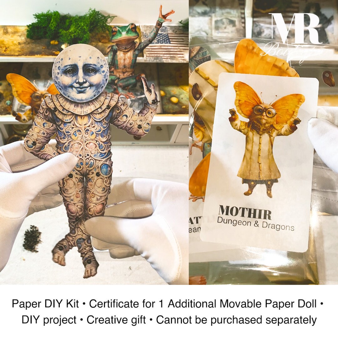 Paper DIY Kit • Certificate for 1 Additional Movable Paper Doll • DIY ...